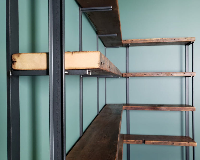 Wall-Mounted Shelving Systems | Reclaimed Wood Bookshelves – Vault ...