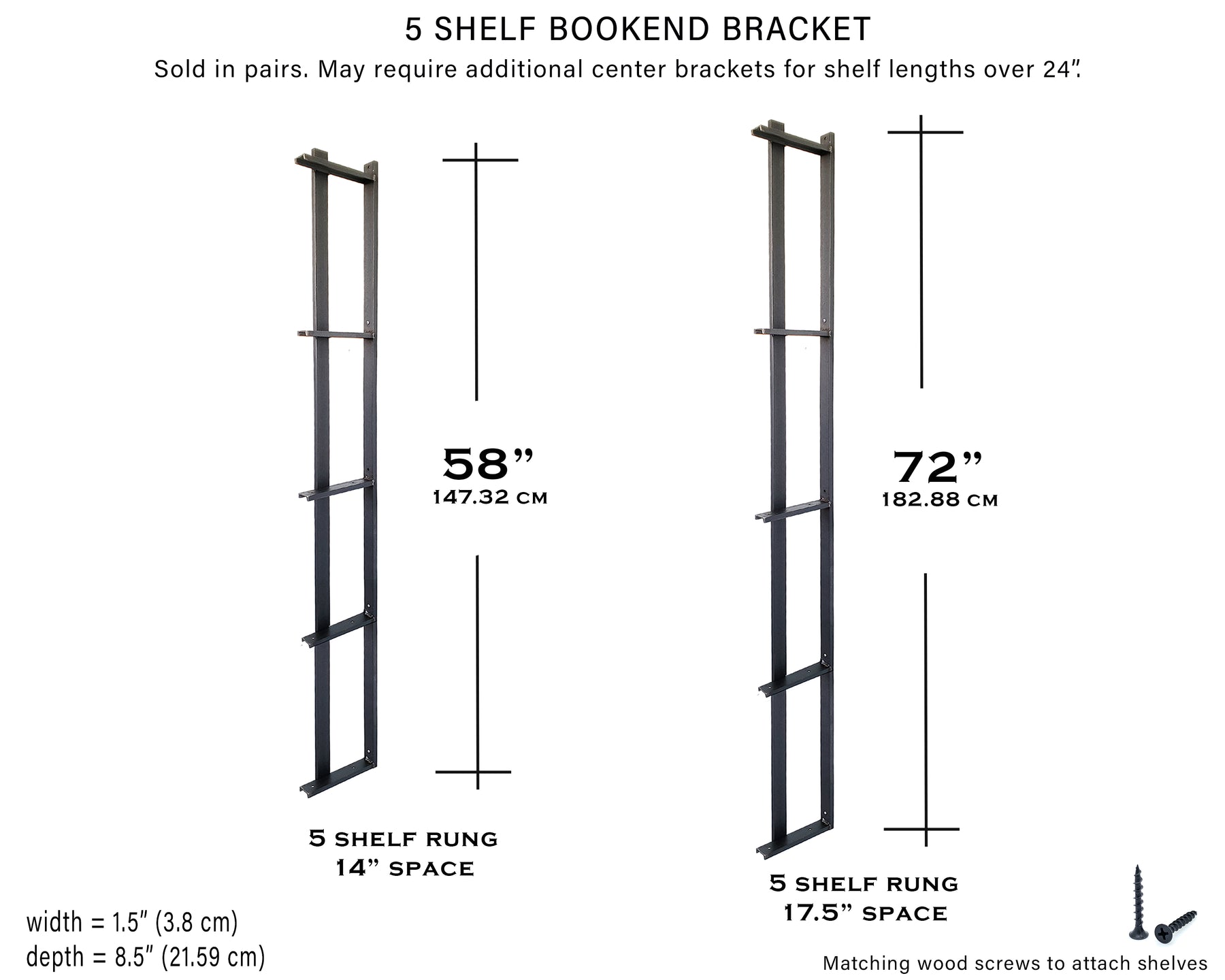 Heavy Duty Shelf Brackets with Bookends – Vault Furniture