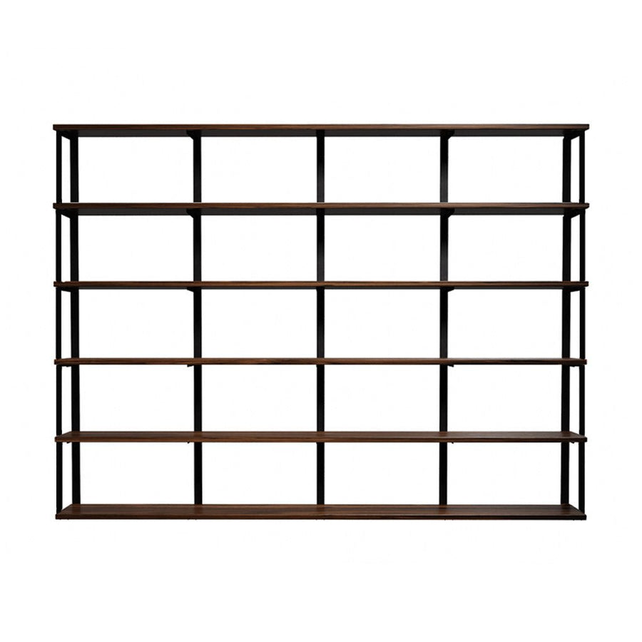 Wall Mount 6 Shelf Unit: 72" Height with Bookend Brackets – Vault Furniture